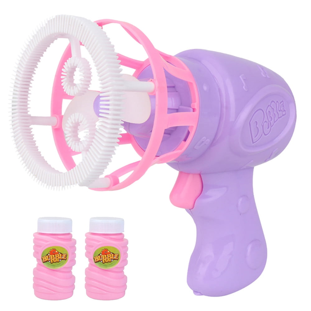 Purple Funny Automatic Bubble Blower Fan Electric Machine Outdoor Kids ...