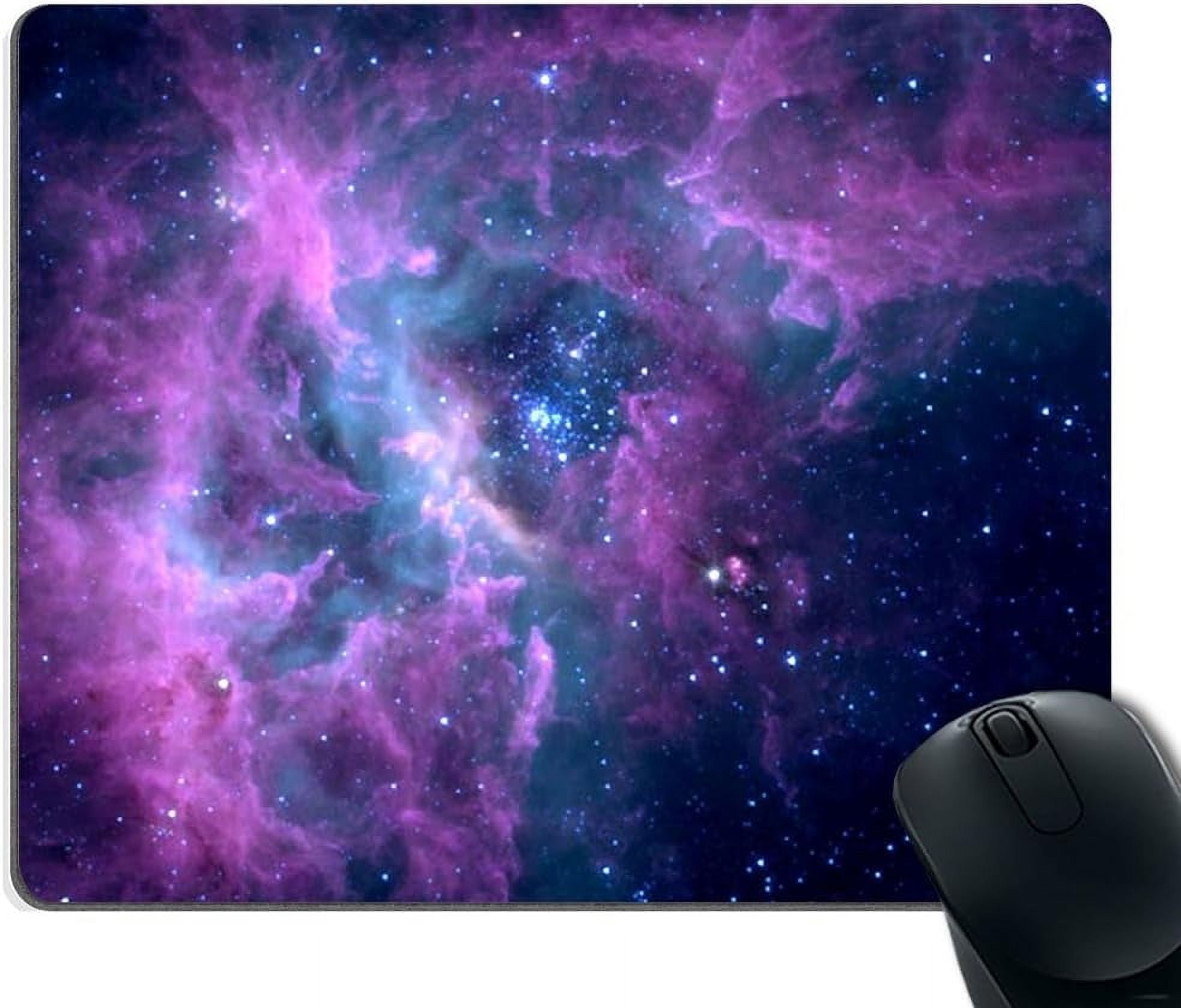 Purple Galaxy Customized Rectangle Gaming Mouse Pad NonSlip Rubber Base ...