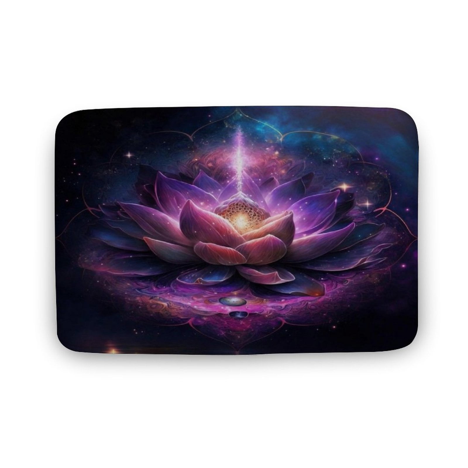 Purple Galaxy Doormat, Powerful Lotus Flower Area Doormat, Flower ...