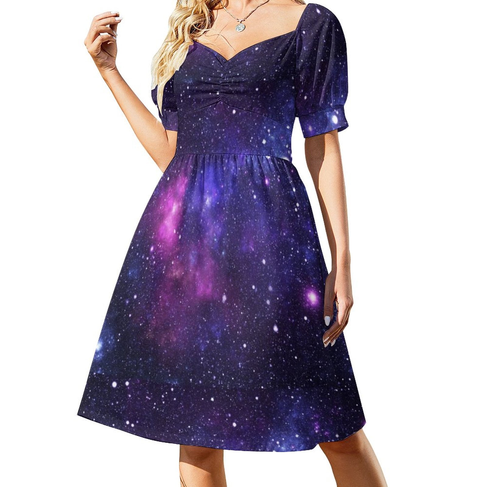 Purple Galaxy Nebula Stars Dress Woman's evening dress dress for women ...