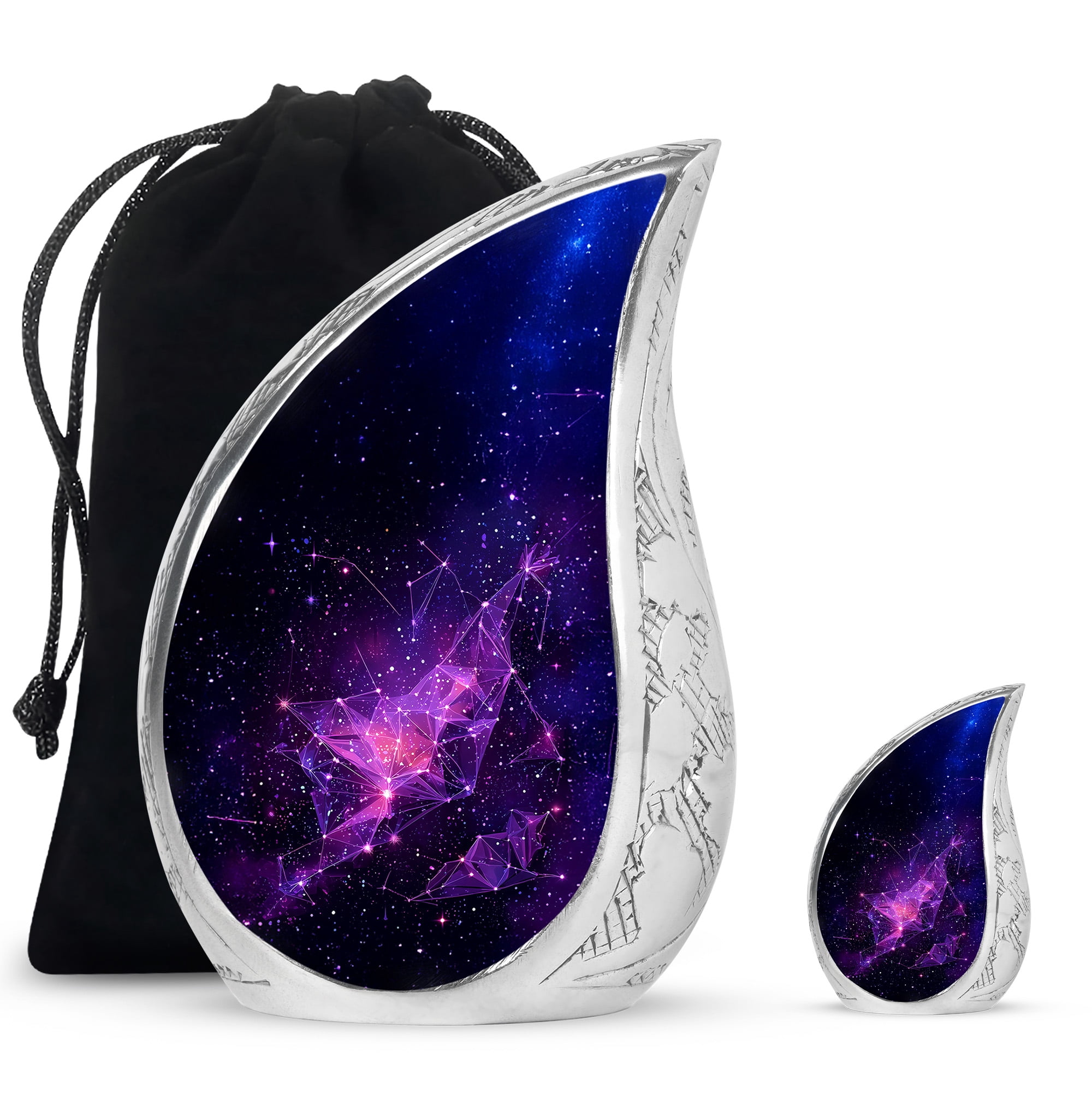 Purple Galaxy Small Urns For Human Ashes Adult Male - Large Memorial ...