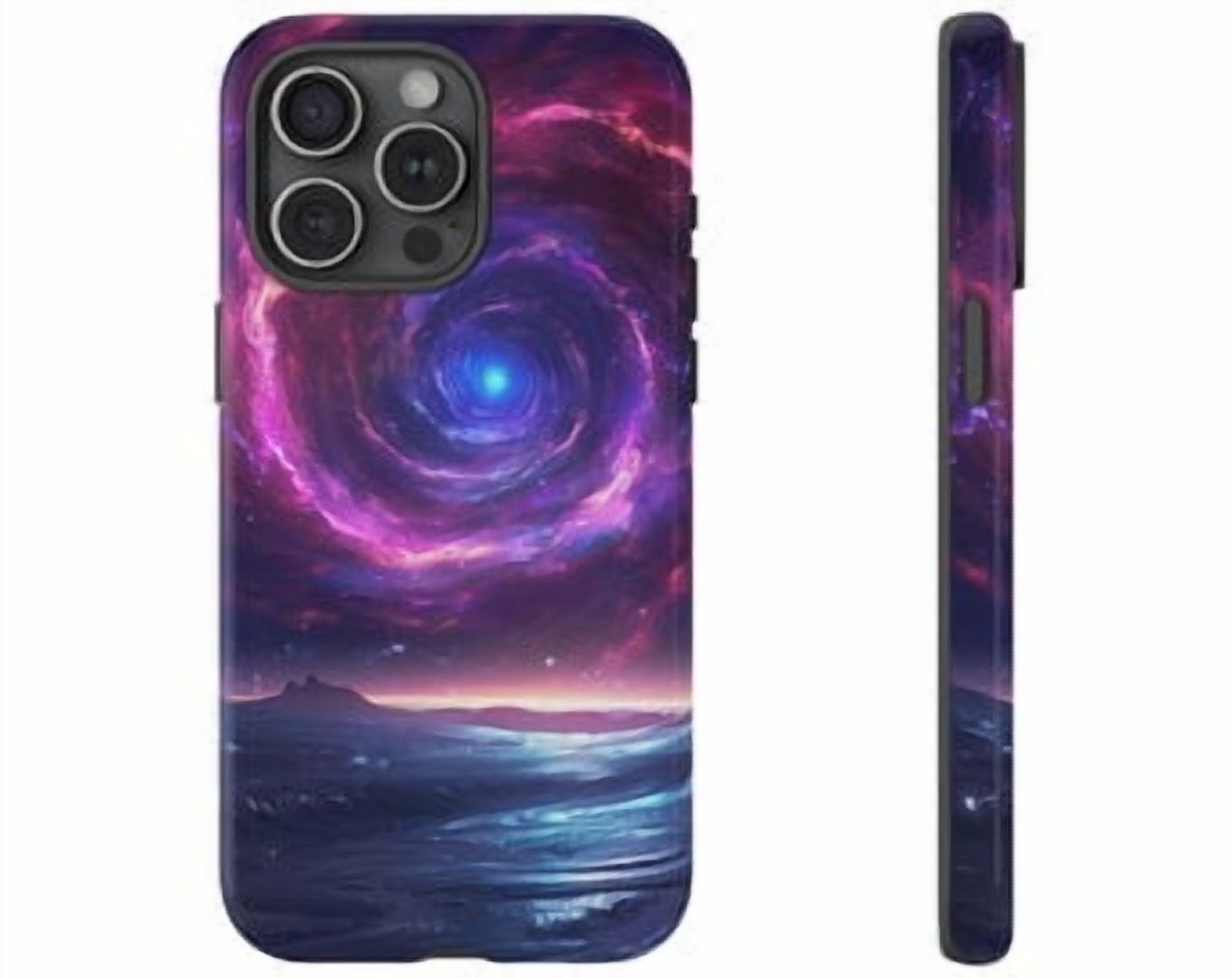 Purple Galaxy iPhone Case Wormhole Cosmic Planet Scene with iPhone 17 ...