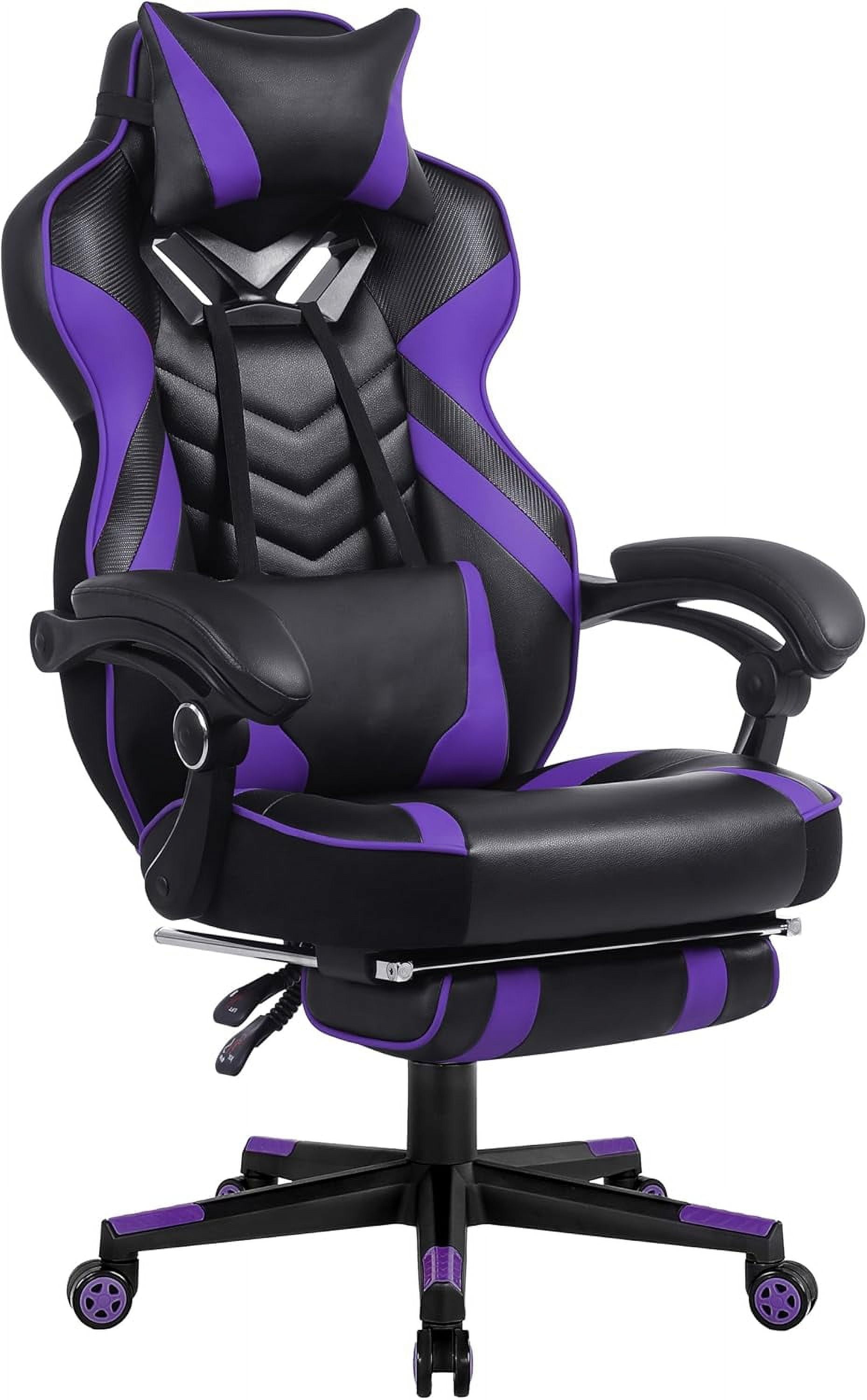 Purple Gaming Chair for Adults,Computer Chair with High Back,Big and ...
