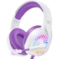 Purple Gaming Headset with Microphone, Compatible with PS5 One count ...