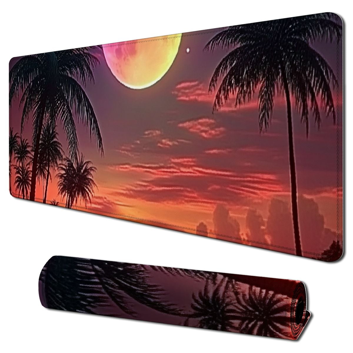 Purple Gaming Mouse Pad Vaporwave Retro Desk Mat for Office Home ...