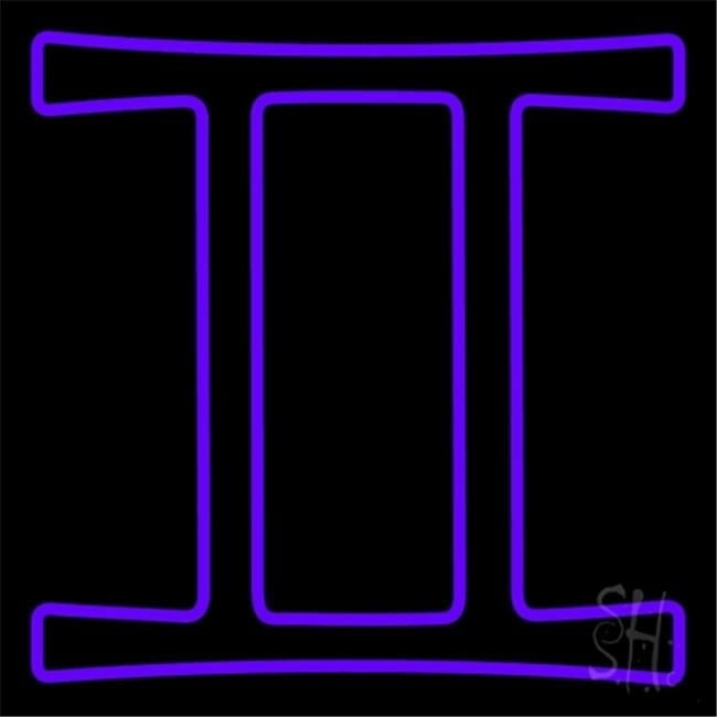 Purple Gemini Clear Backing Neon Sign, 24 x 1 x 24 in. - Walmart.com