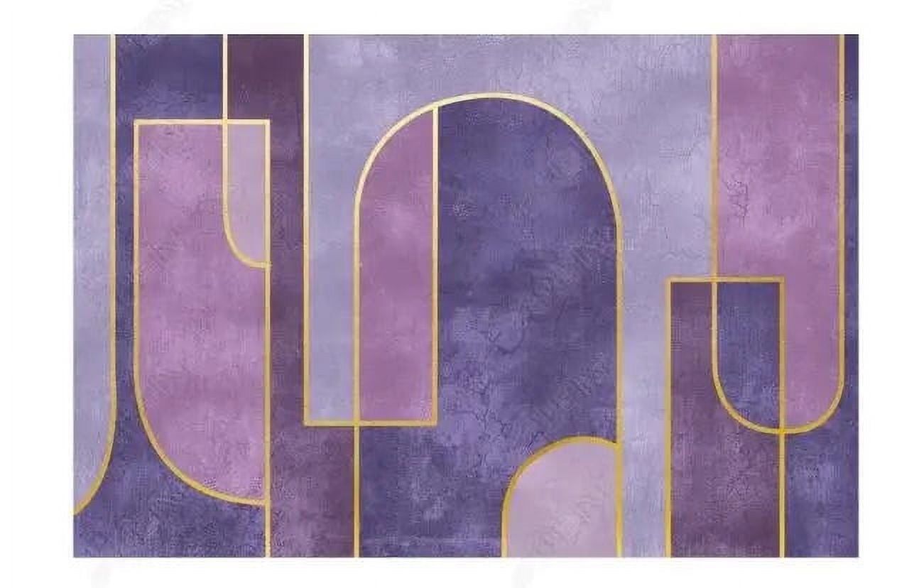 Purple Geometric Carpet Living Room rative Carpet Light Luxury Area ...