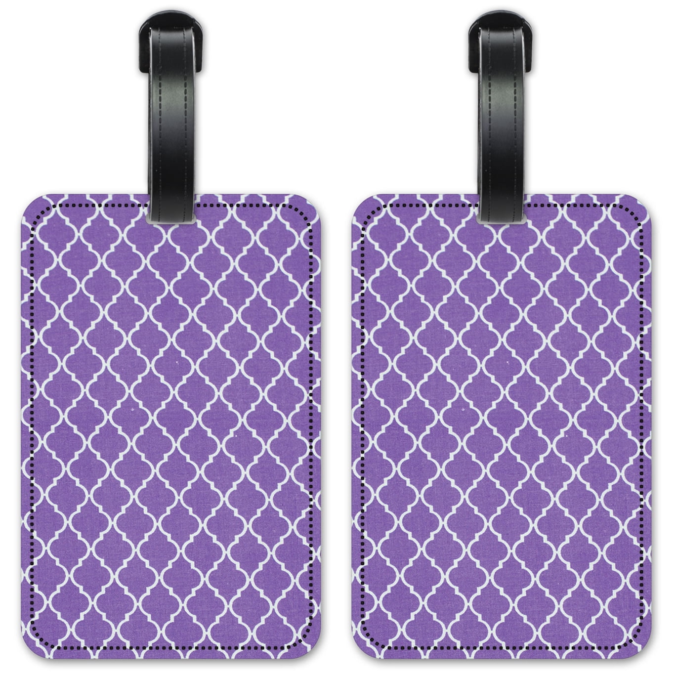 Purple Geometric - Luggage ID Tags / Suitcase Identification Cards ...