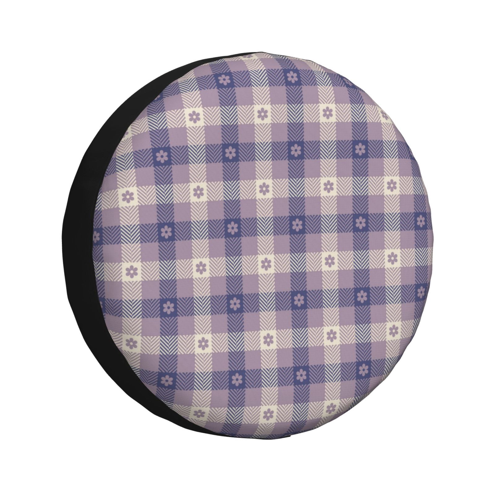 Purple Gingham Check Plaid Spare Tire Cover for Trailer Camper RV Truck ...