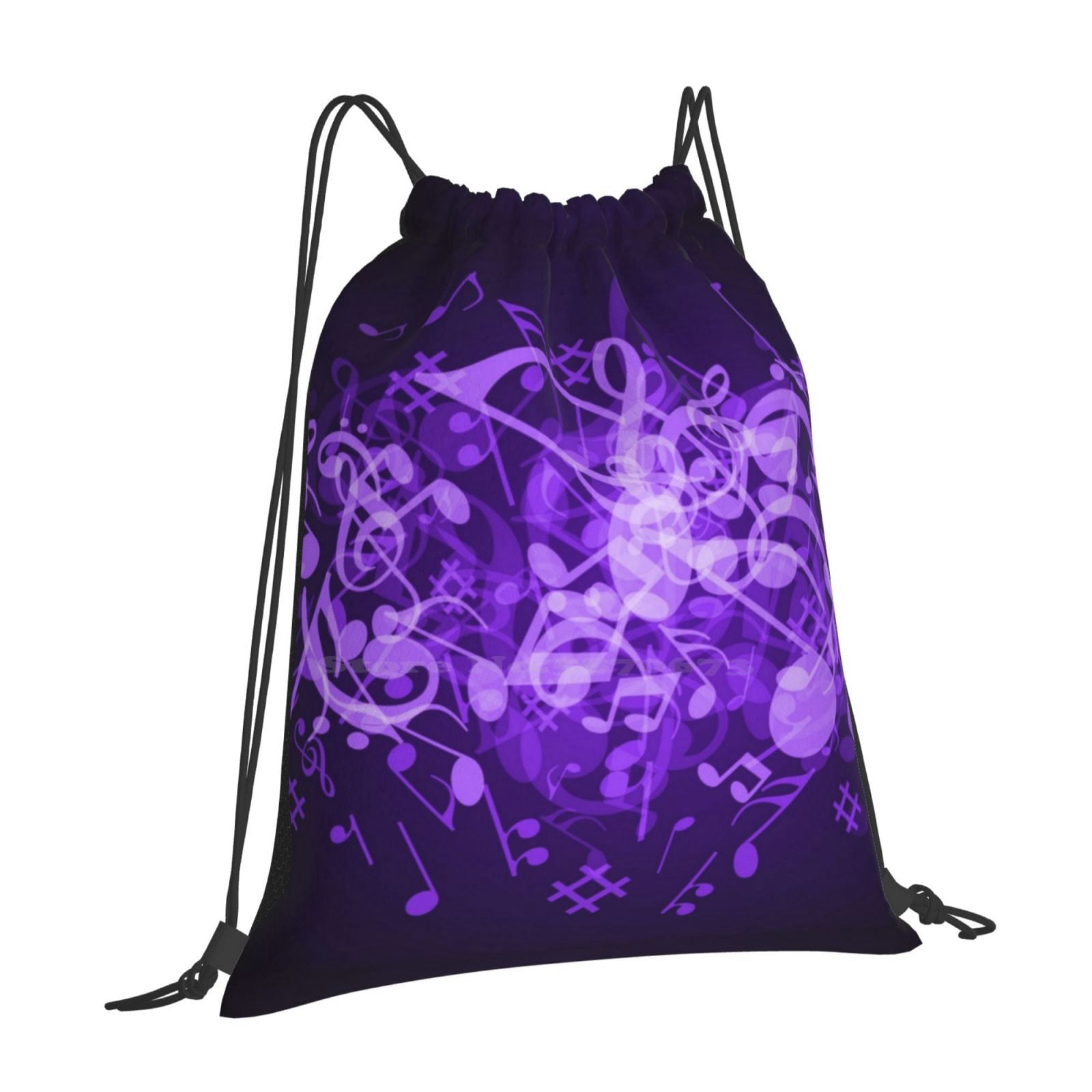 Purple Glow Music Notes Bags Travel Laptop Backpack Purple Notes Purple ...