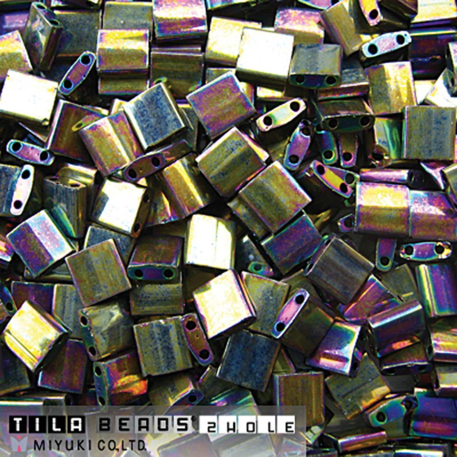 Metallic Purple Gold Iris Miyuki Tila Seed Beads - Full Cut TL188-TB - Walmart.com