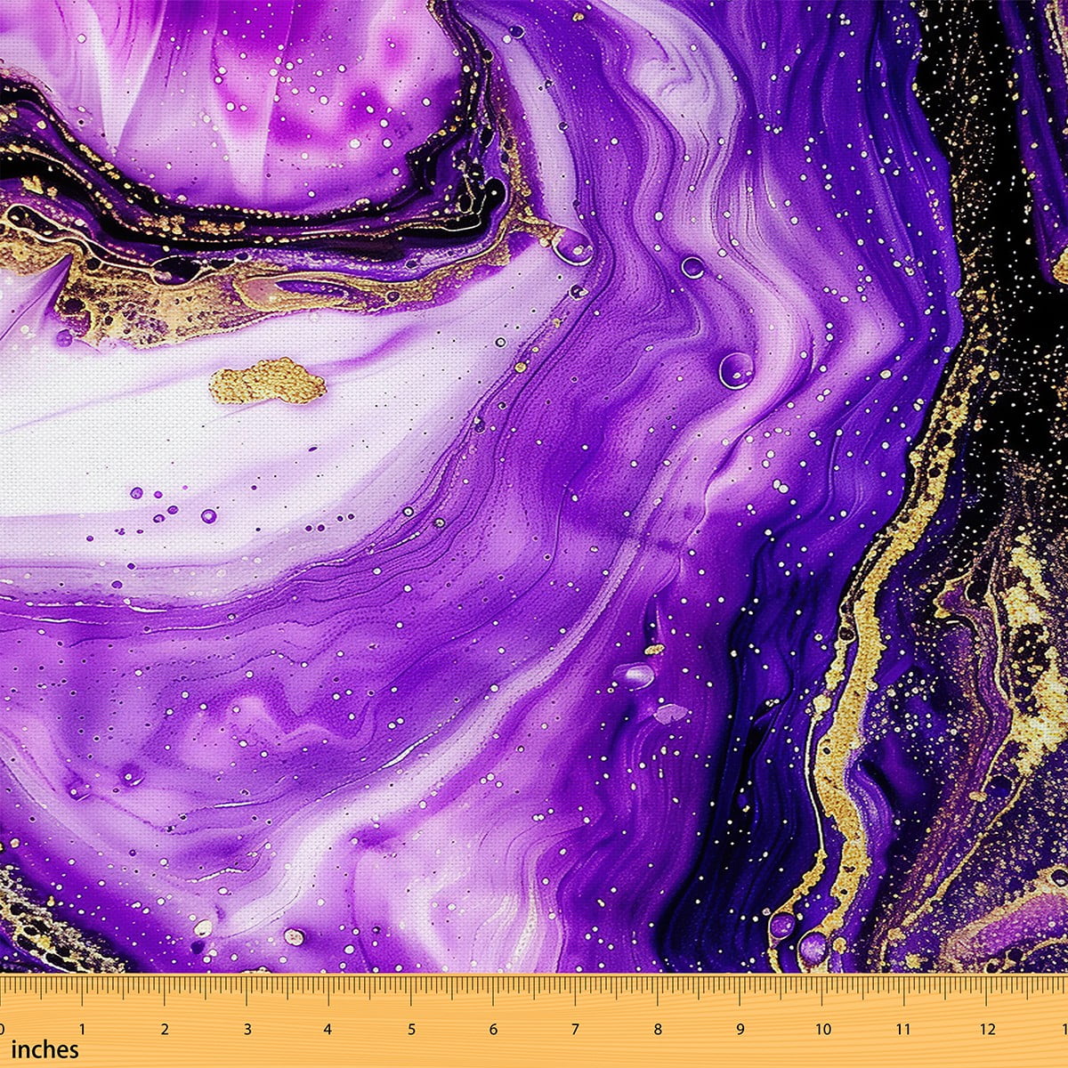 Purple Gold Marble Fabric By The Yard,Glitter Marble Texture Upholstery ...