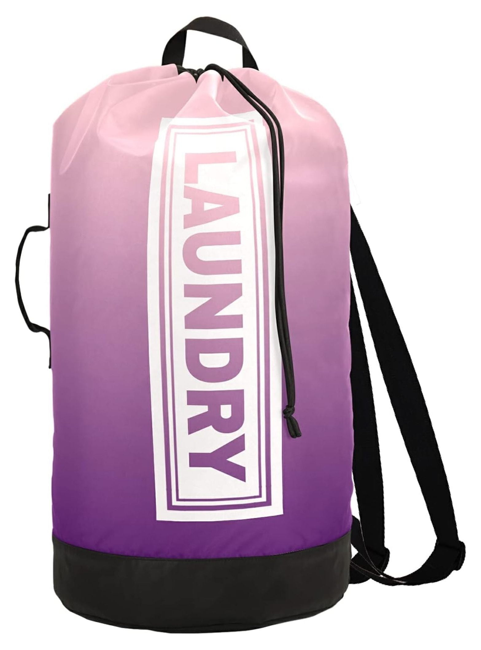 Purple Gradient Laundry Backpack Large Heavy Duty Laundry Bag with ...
