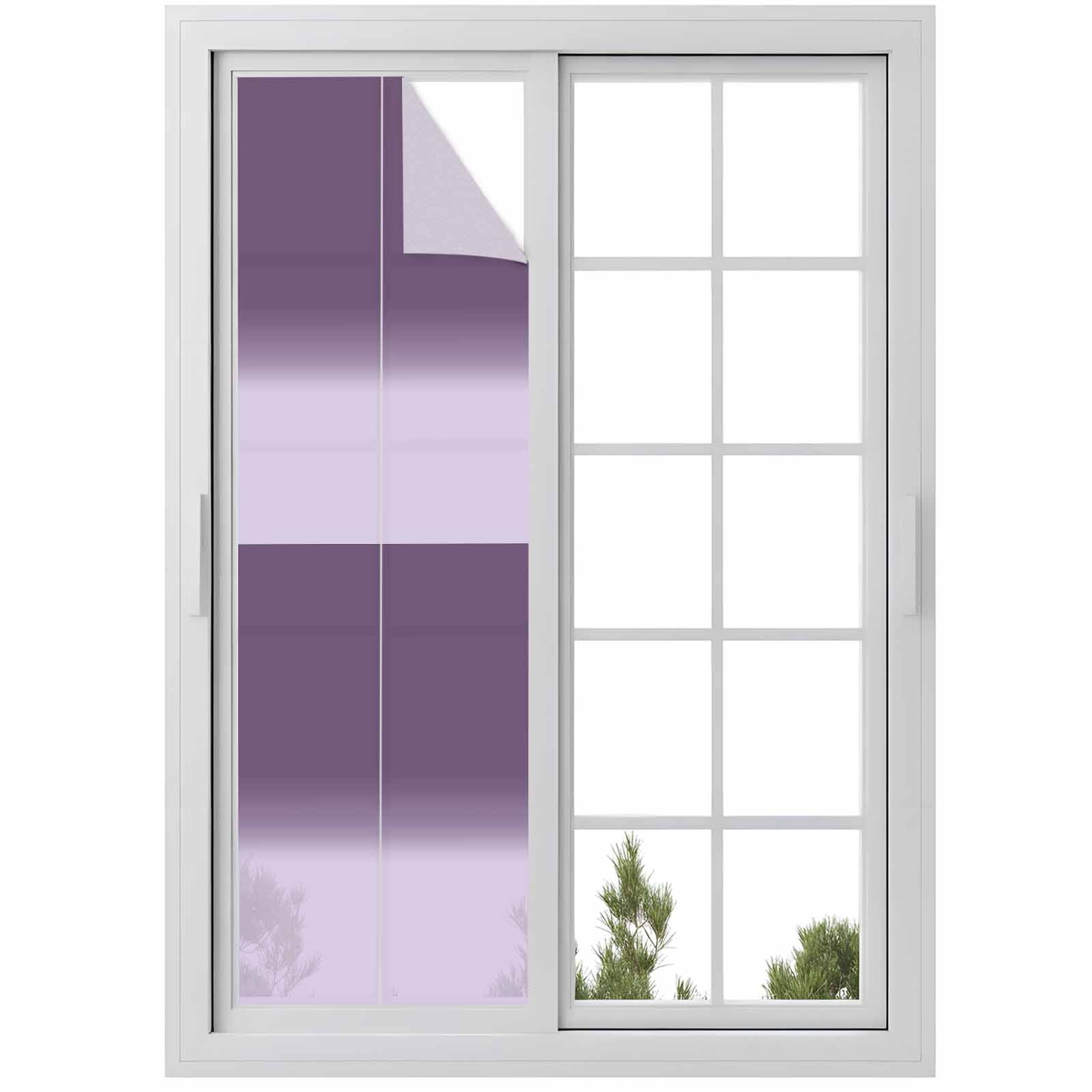 Purple Gradient Window Privacy Film Simple Color Gradient Abstract Art ...