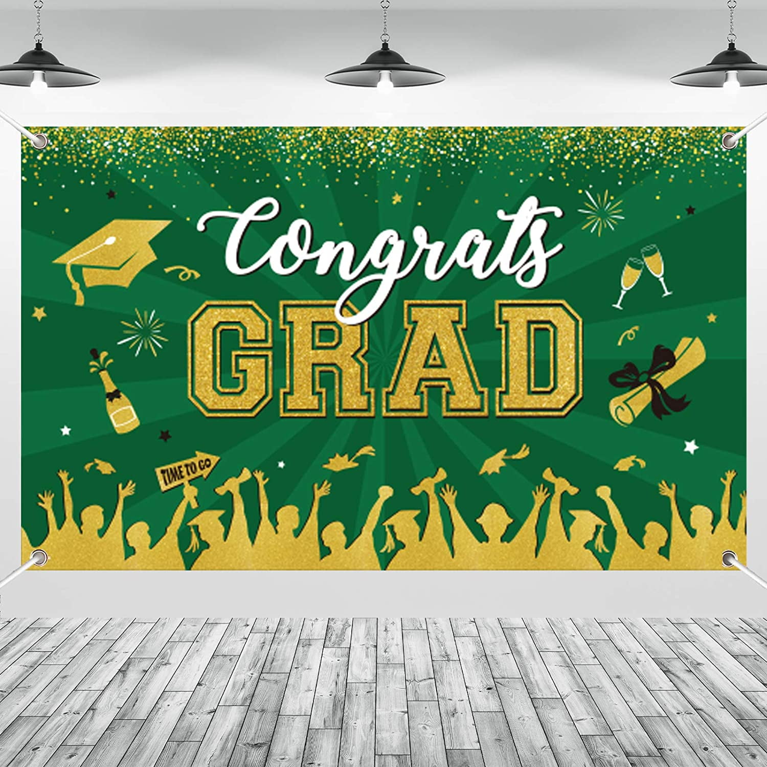 Purple Graduation Banner Congratulations Graduates Graduation Party ...