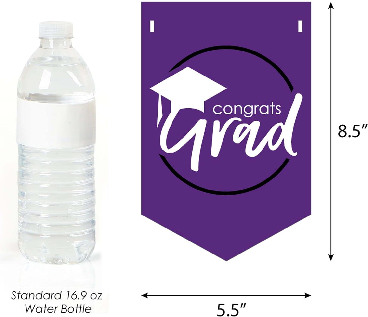 Purple Graduation Bunting Banner - Party Decorations - Congrats Grad ...