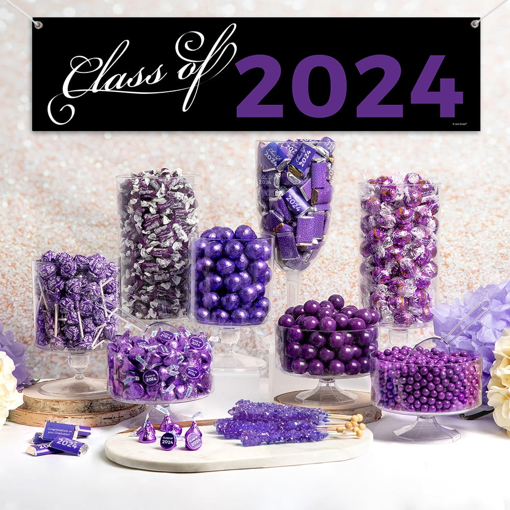 Purple Graduation Candy Buffet Class of 2024 Party Favors by Just Candy ...