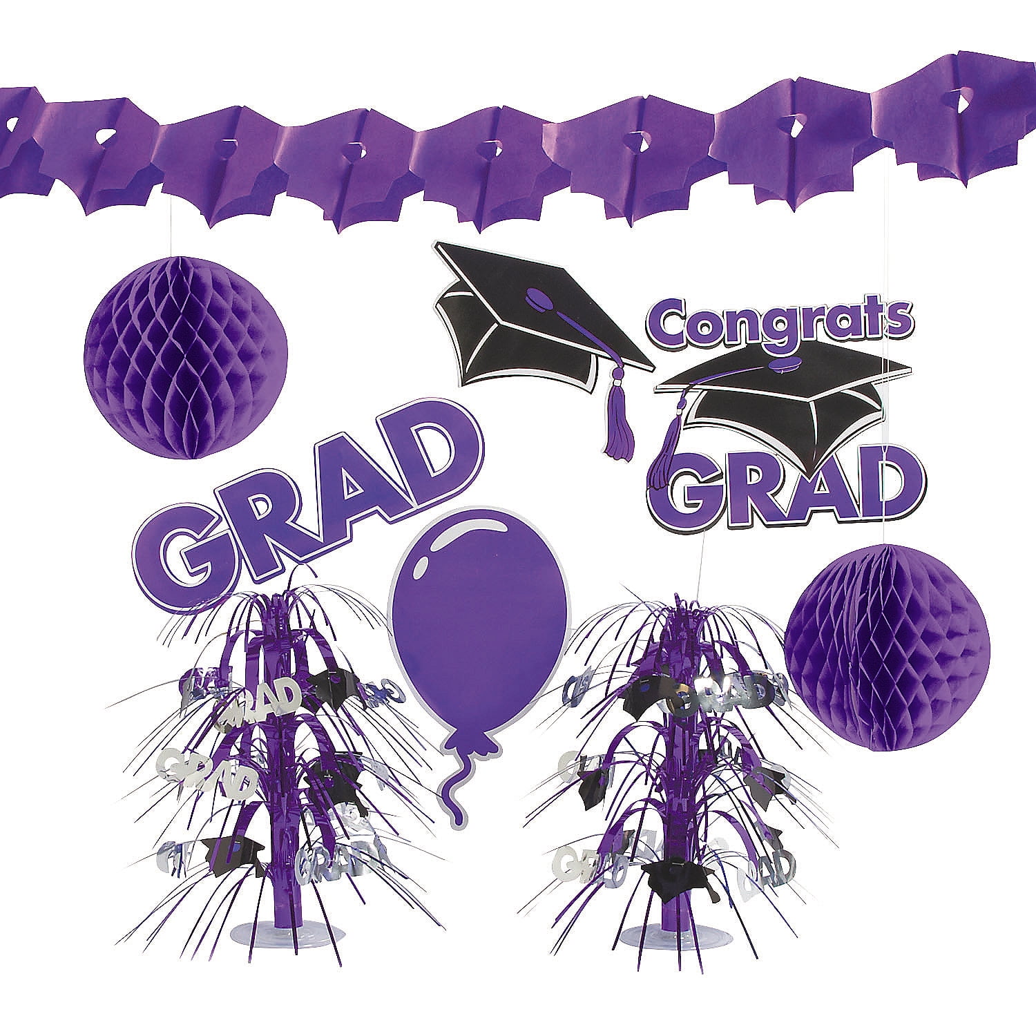 Walmart's Purple Graduation Party Decorations Kit - Graduate Supplies ...