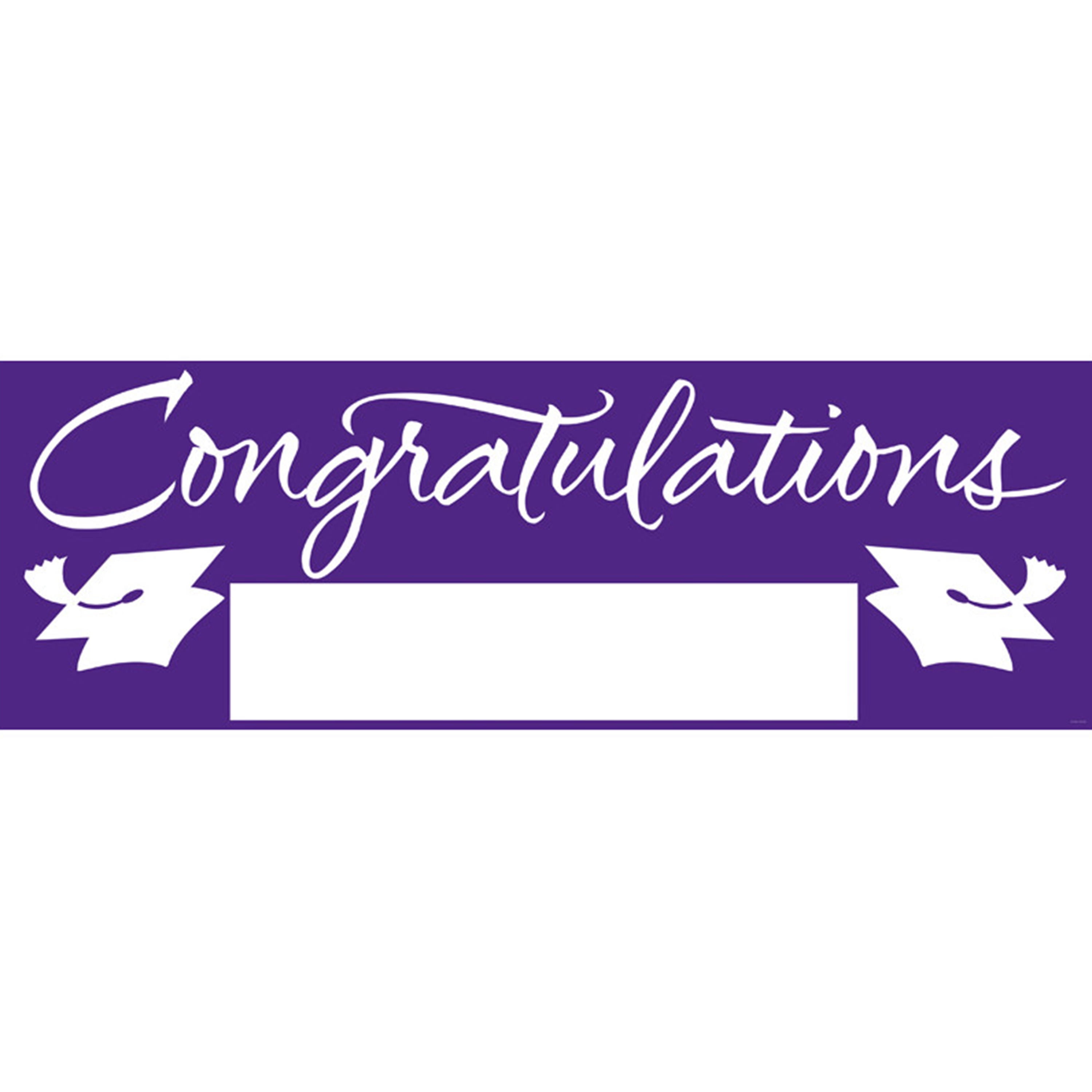 Purple Graduation Party Banner - Walmart.com