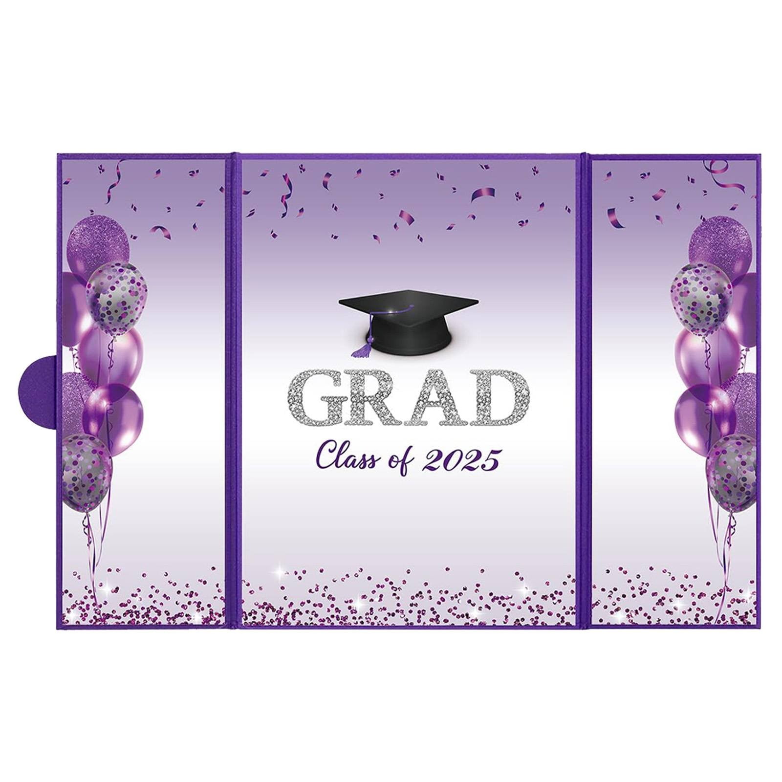 Purple Graduation Party Decorations, Graduation Card Box Class of 2025 ...