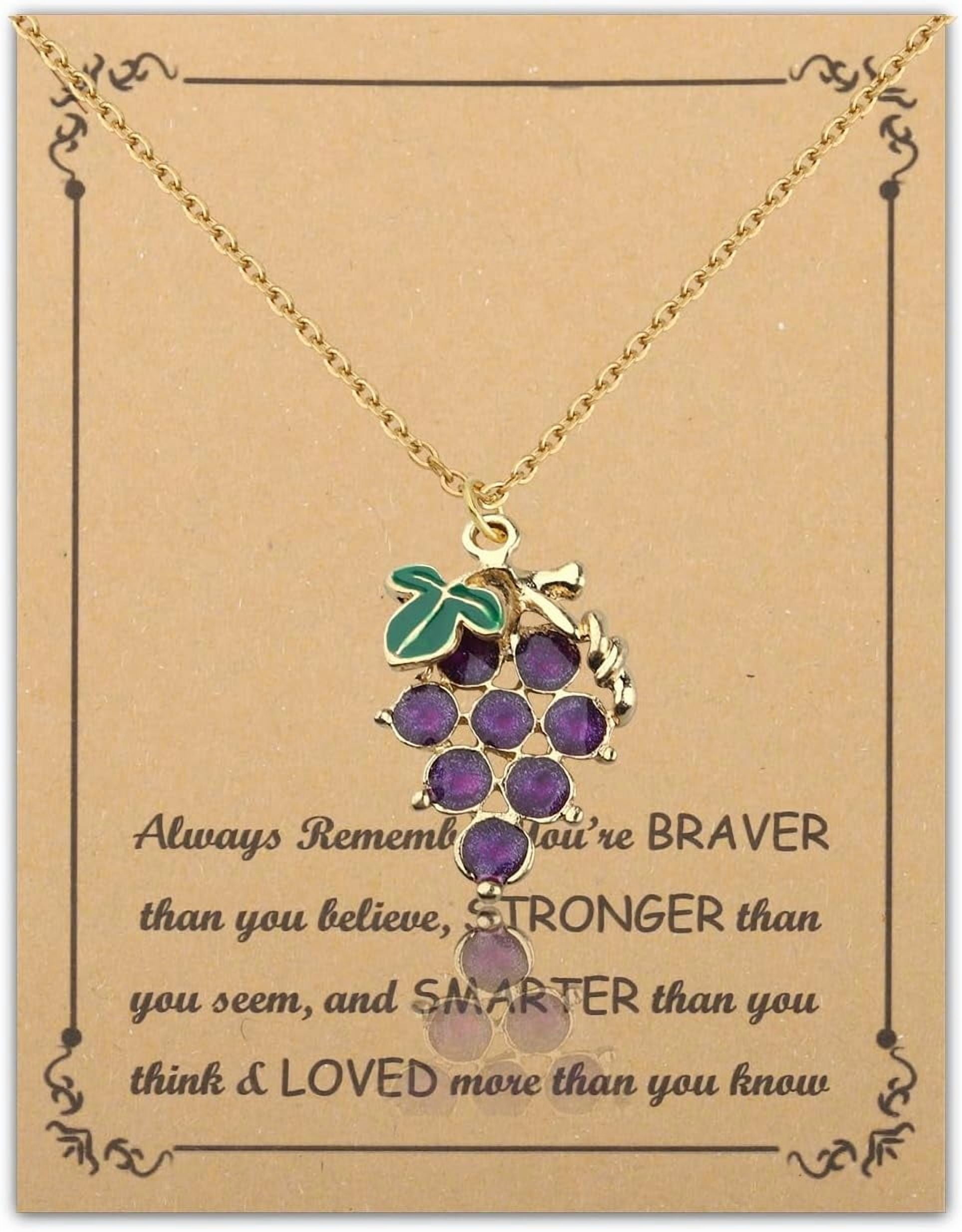 Purple Grape Necklace Grape Jewelry for Women Grape Gifts Grape Lover ...