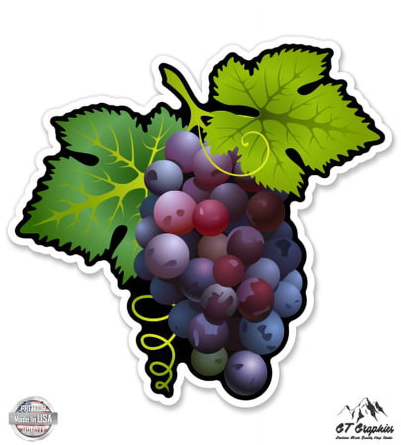 Purple Grapes - 12" Vinyl Sticker Waterproof Decal - Walmart.com