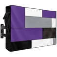 Purple Gray Outdoor TV Cover 60 to 65 inch Abstract Color Block ...