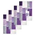 Purple Gray White Kitchen Dish Towels for Drying Dishes Set of 4 ...