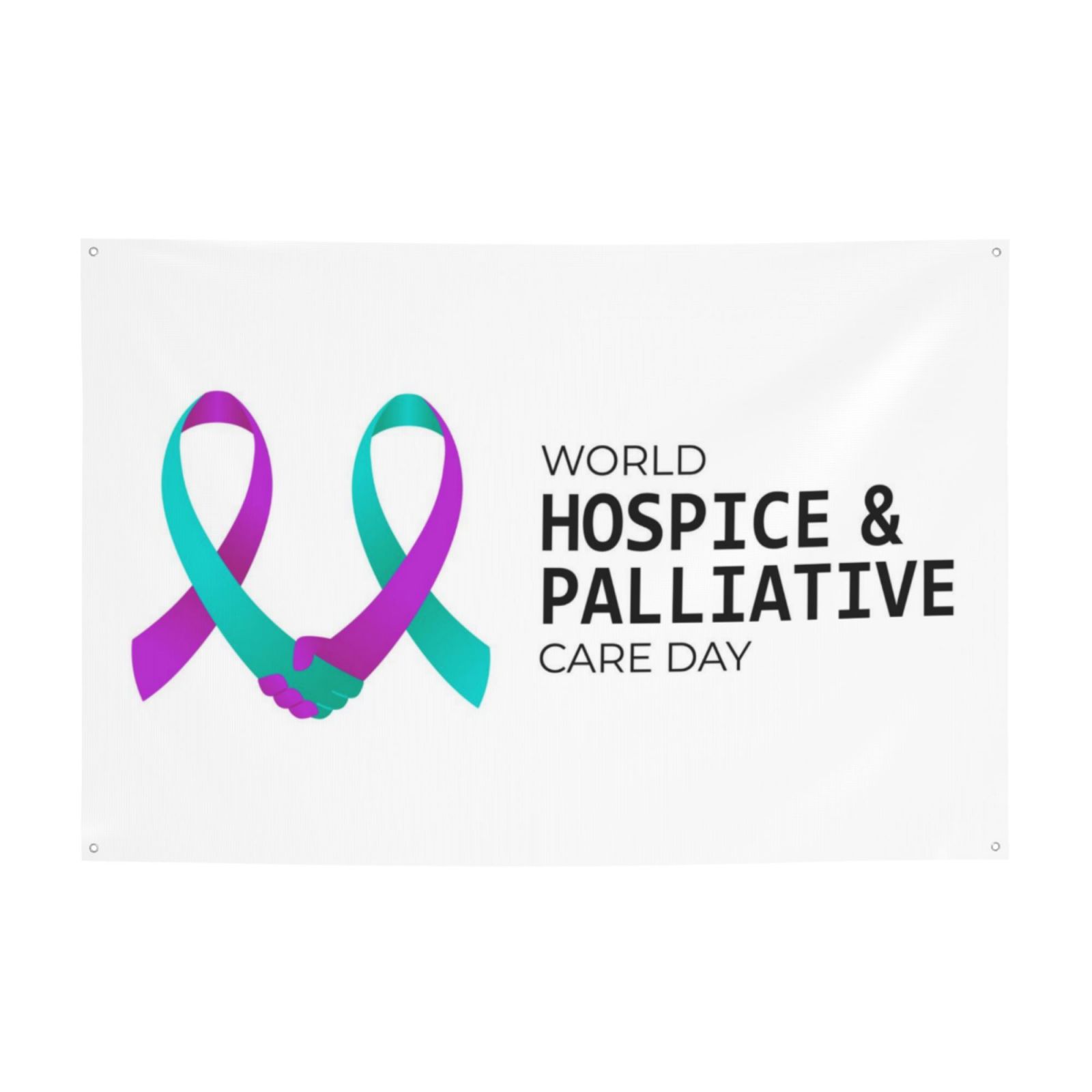 Purple Green Ribbon Hospice and Palliative Care Awareness Banner ...