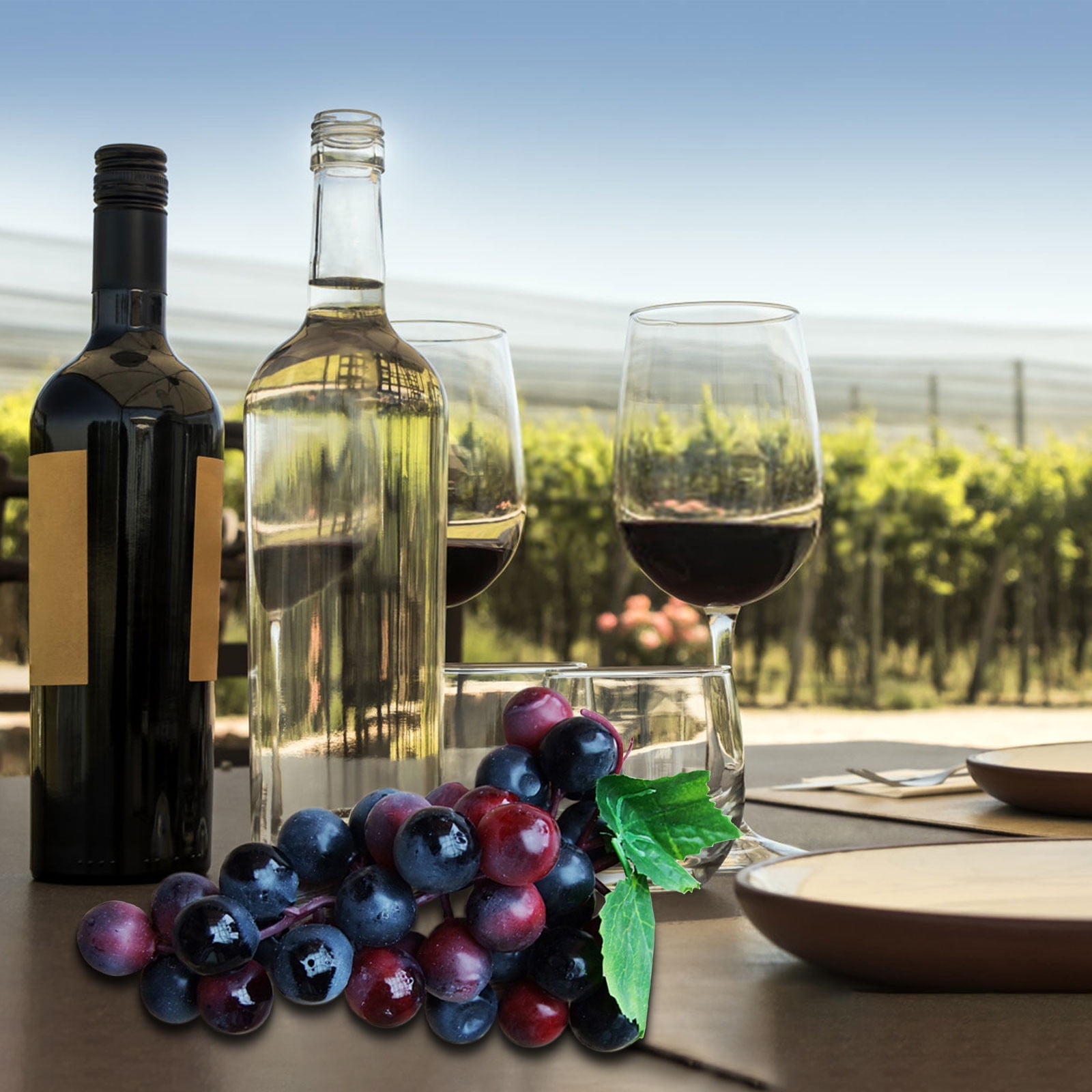 Purple Green Rubber Grapes Elastic Soft Rubber Grapes Artificial Grape ...