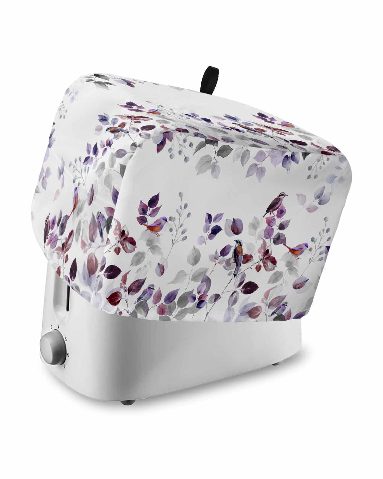 Purple Grey Leaves Toaster Cover 4 Slice, Large Kitchen Appliance ...