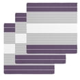 Purple Grey Stripe Kitchen Dish Towels for Drying Dishes Set of 3 ...