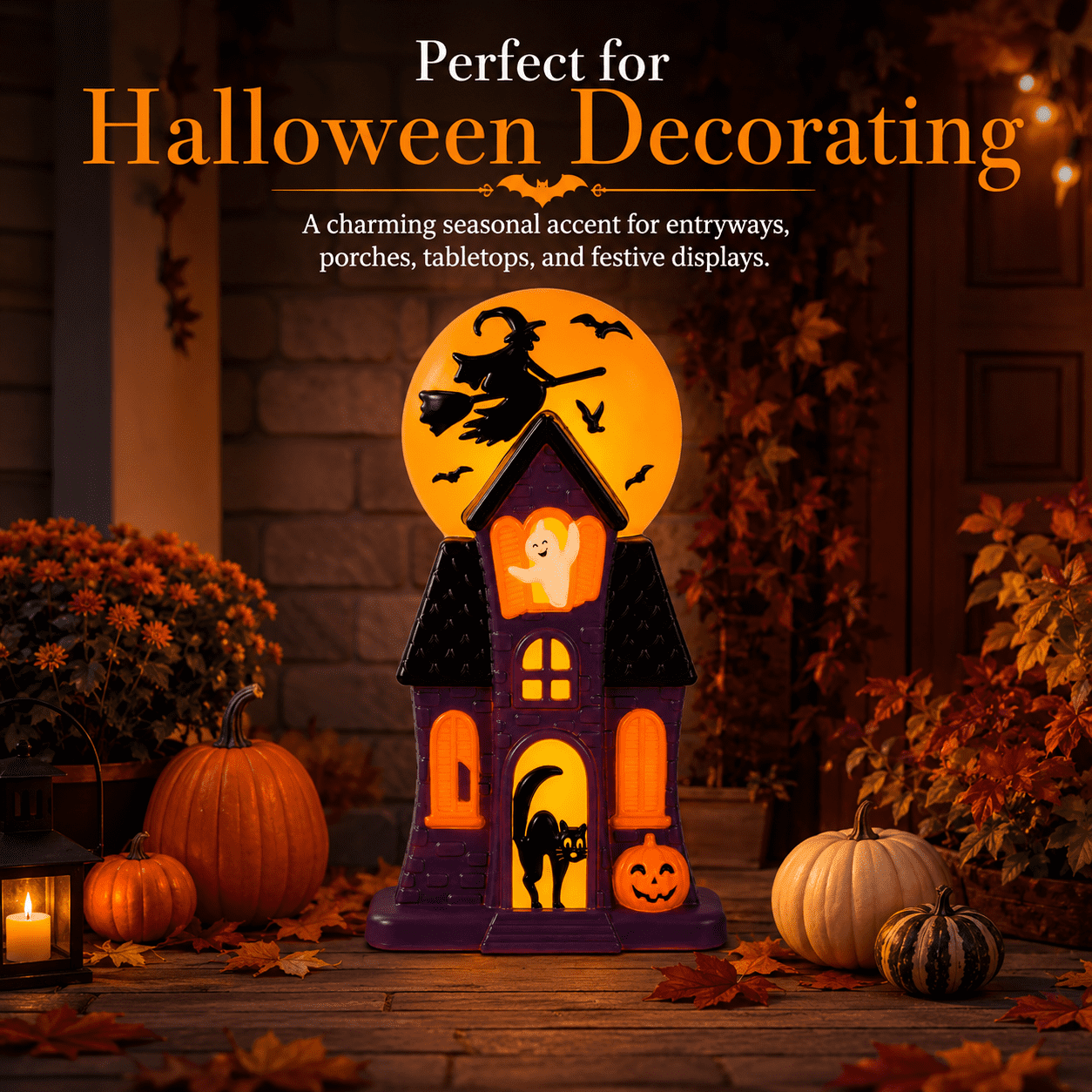 Purple Halloween Haunted House Blow Mold, Summerween Indoor Outdoor ...