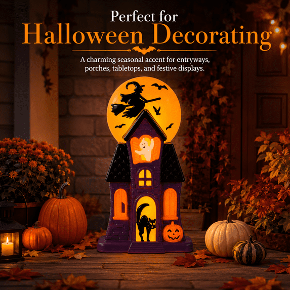 Purple Halloween Haunted House Blow Mold, Summerween Indoor Outdoor ...