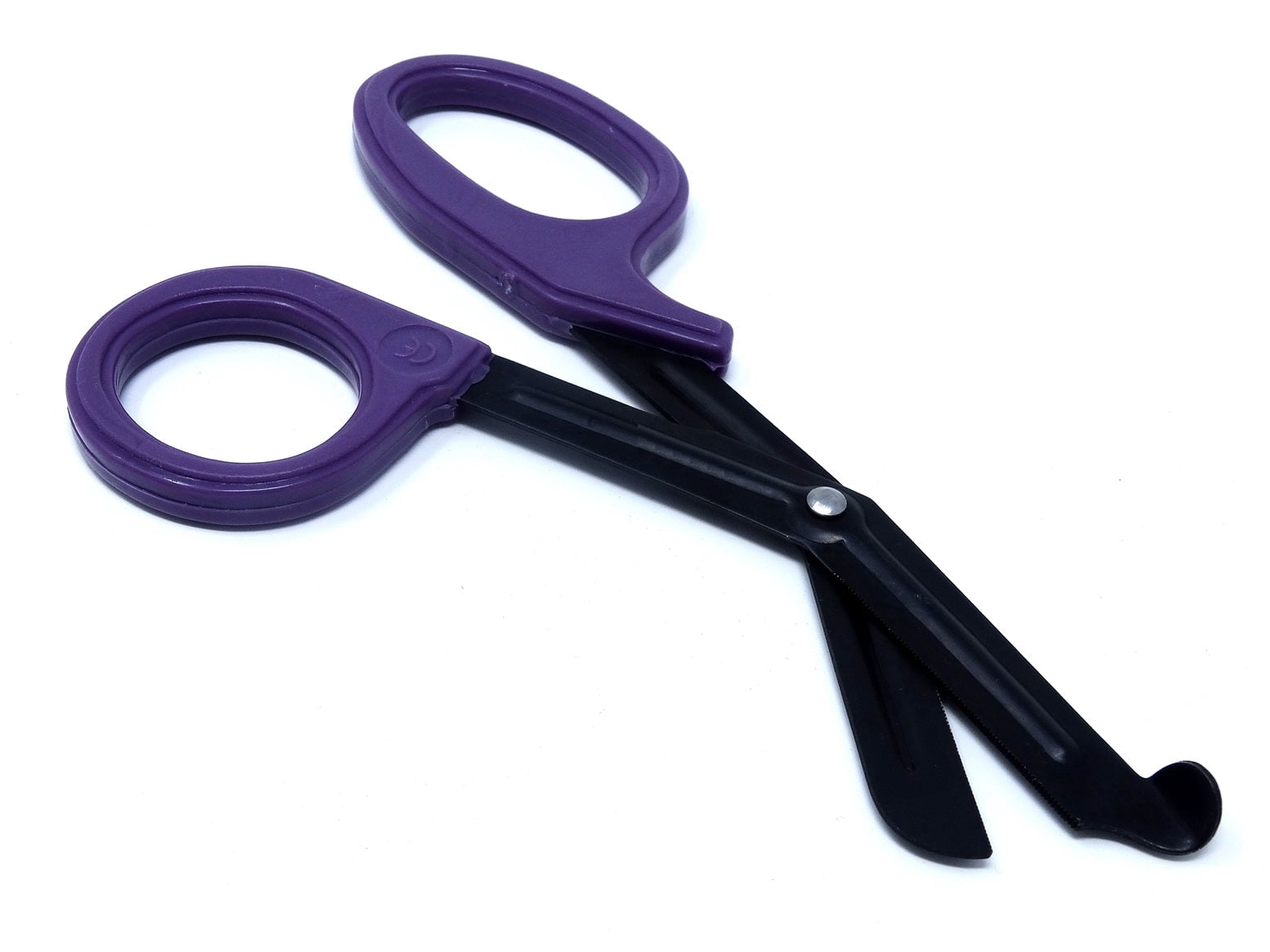 Purple Handle with Fluoride Coated Black Blades Trauma Shears 7.25 ...