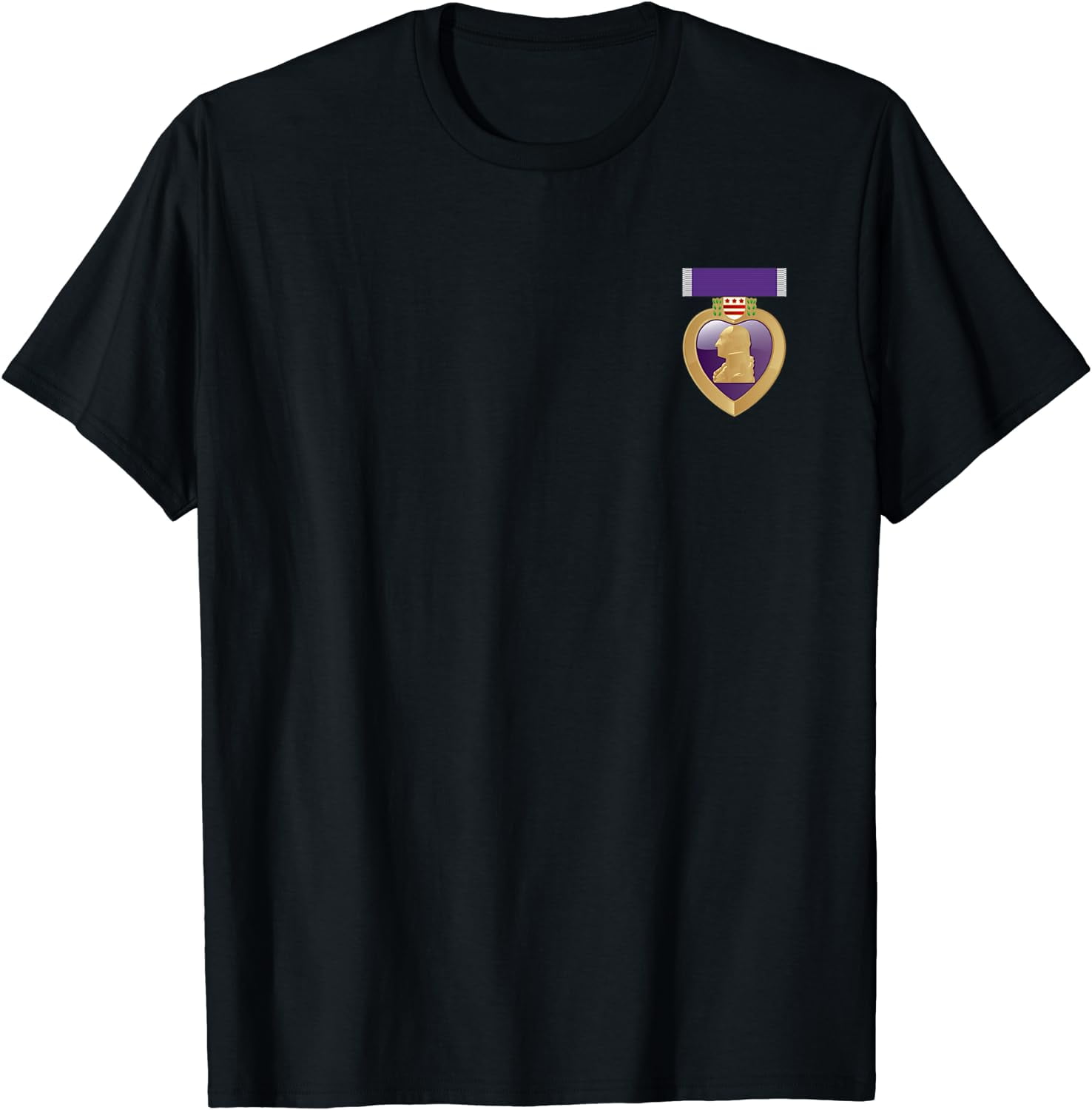Purple Heart Award Shirt Combat Wounded Tee - Walmart.com