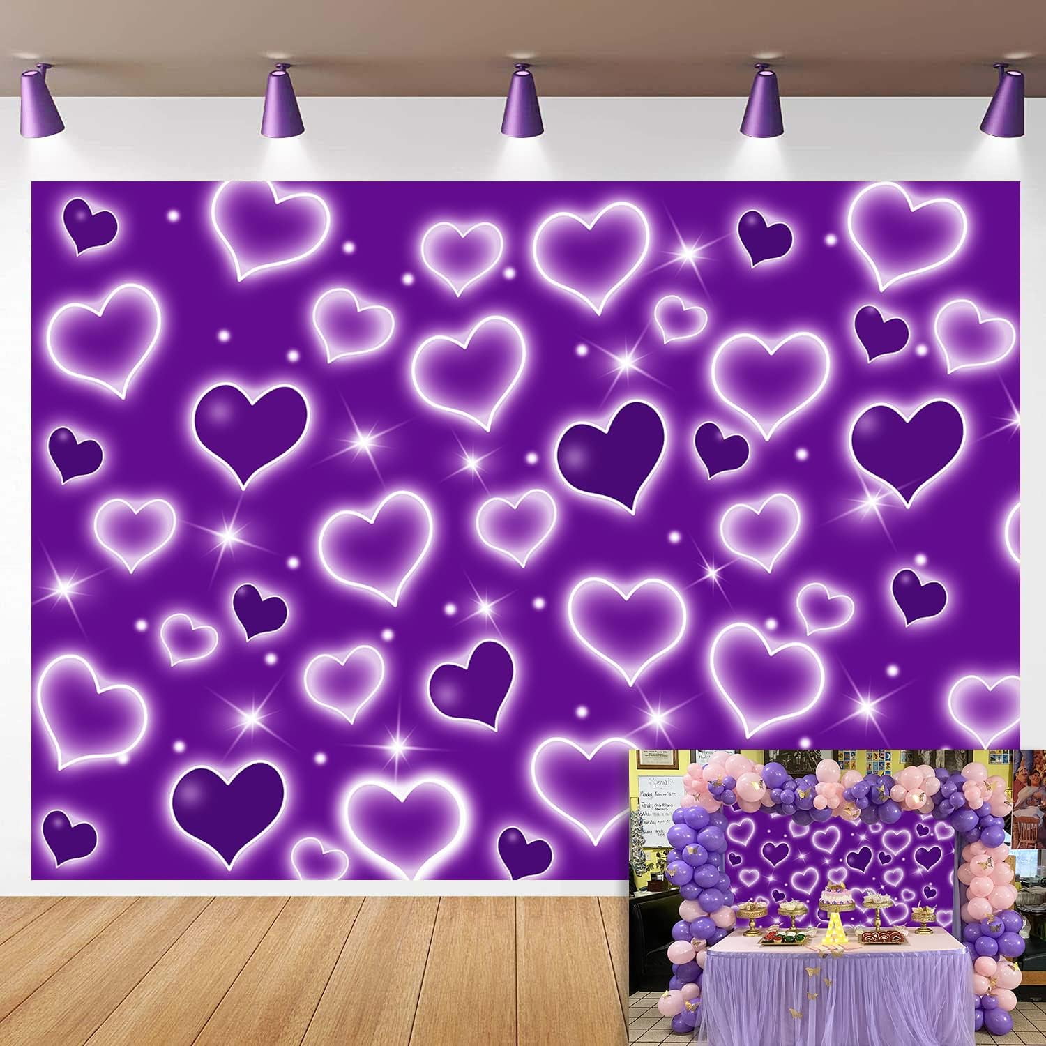 Purple Heart Backdrop Early 2000s Backdrop for Photography Purple Heart ...