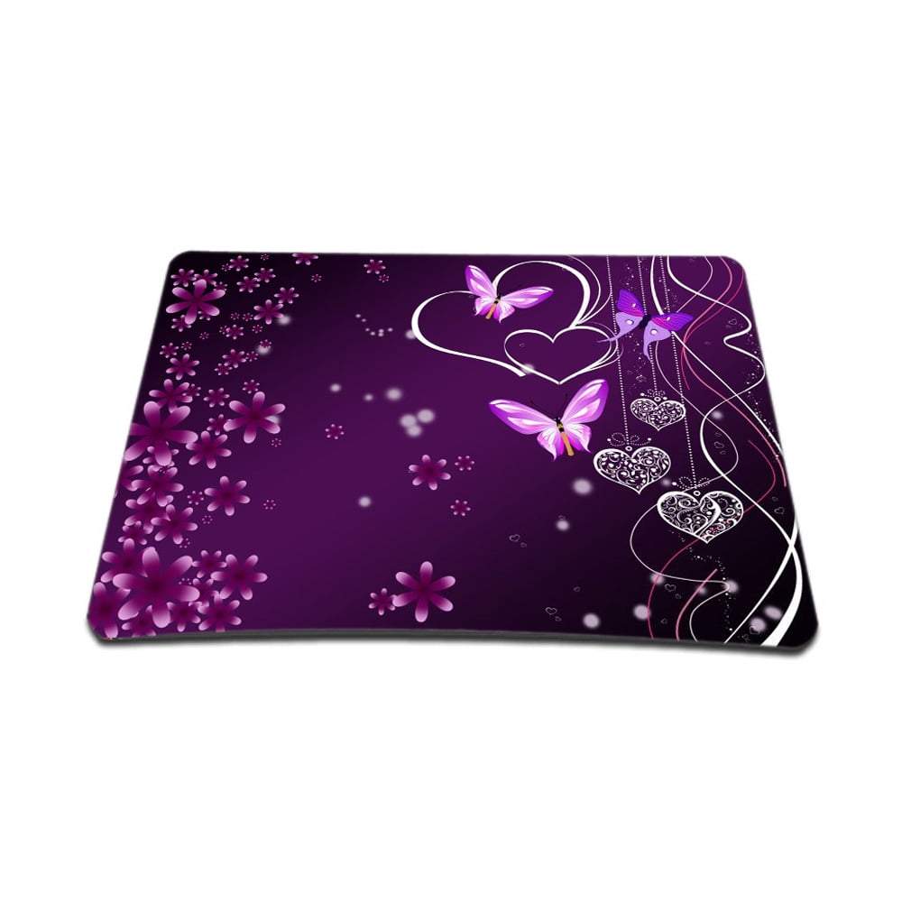 Purple Heart Butterfly Colored 1 X Standard 7 x 9 Rectangle Non - Slip ...