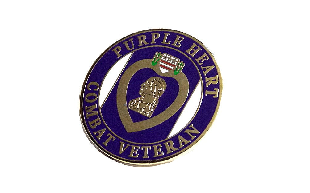 Purple Heart Combat Veteran Marines Navy Army Air Force Lapel Hat Pin ...