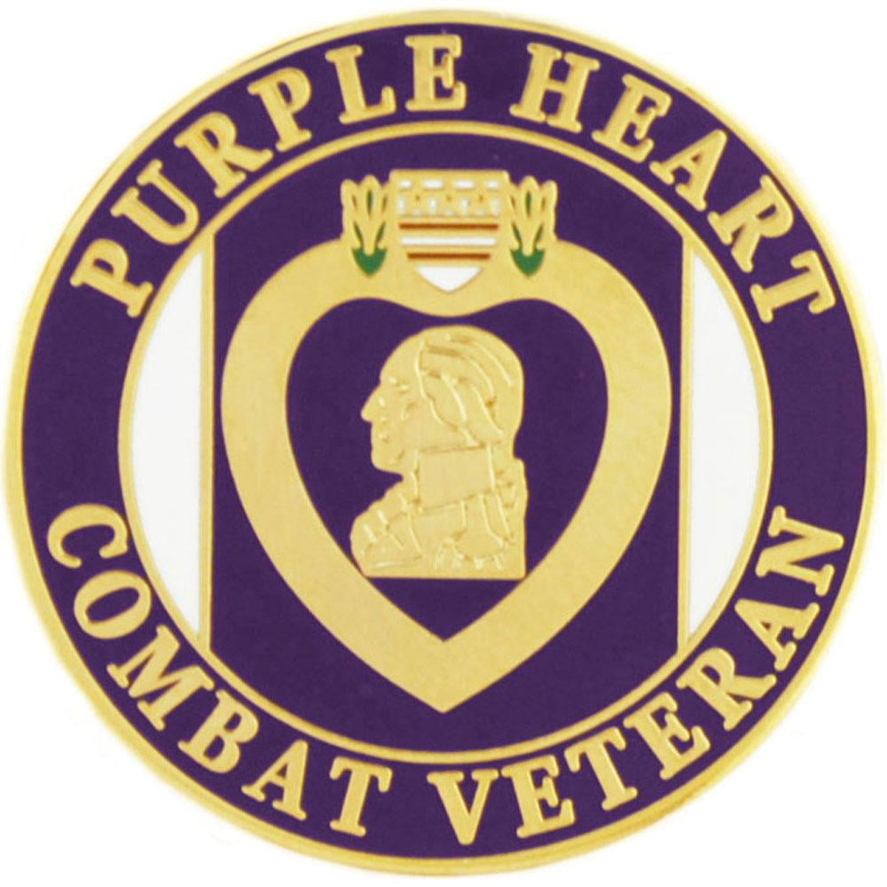 Purple Heart Combat Veteran Military Lapel Pin - Walmart.com