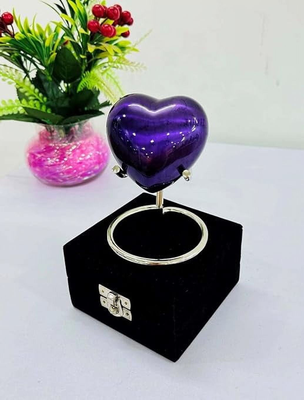 Purple Heart Cremation Urns Printed Small Urn with Box & Stand - Small ...
