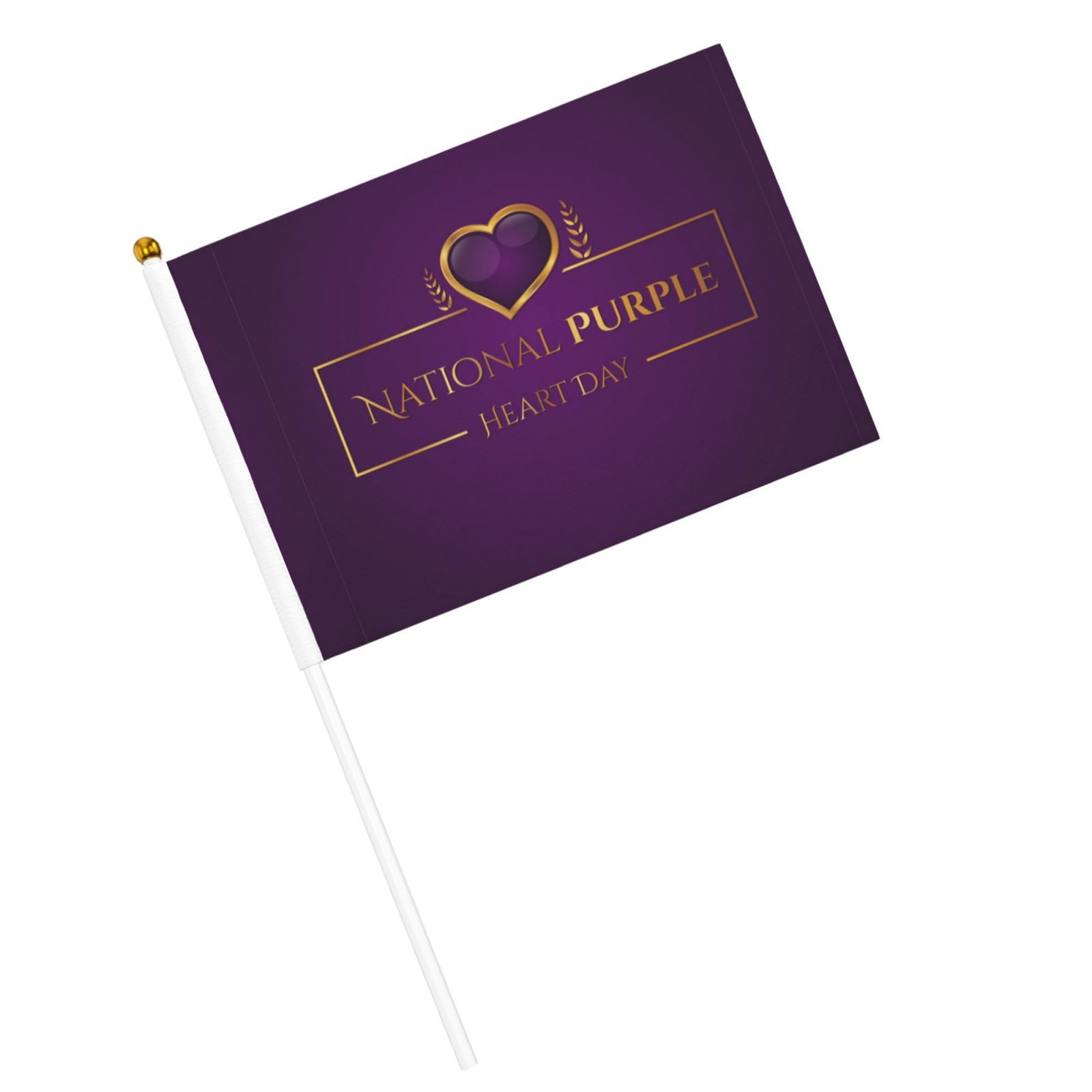 Purple Heart Day 2024 Flag Small Mini Hand Held Flags Small Miniature ...
