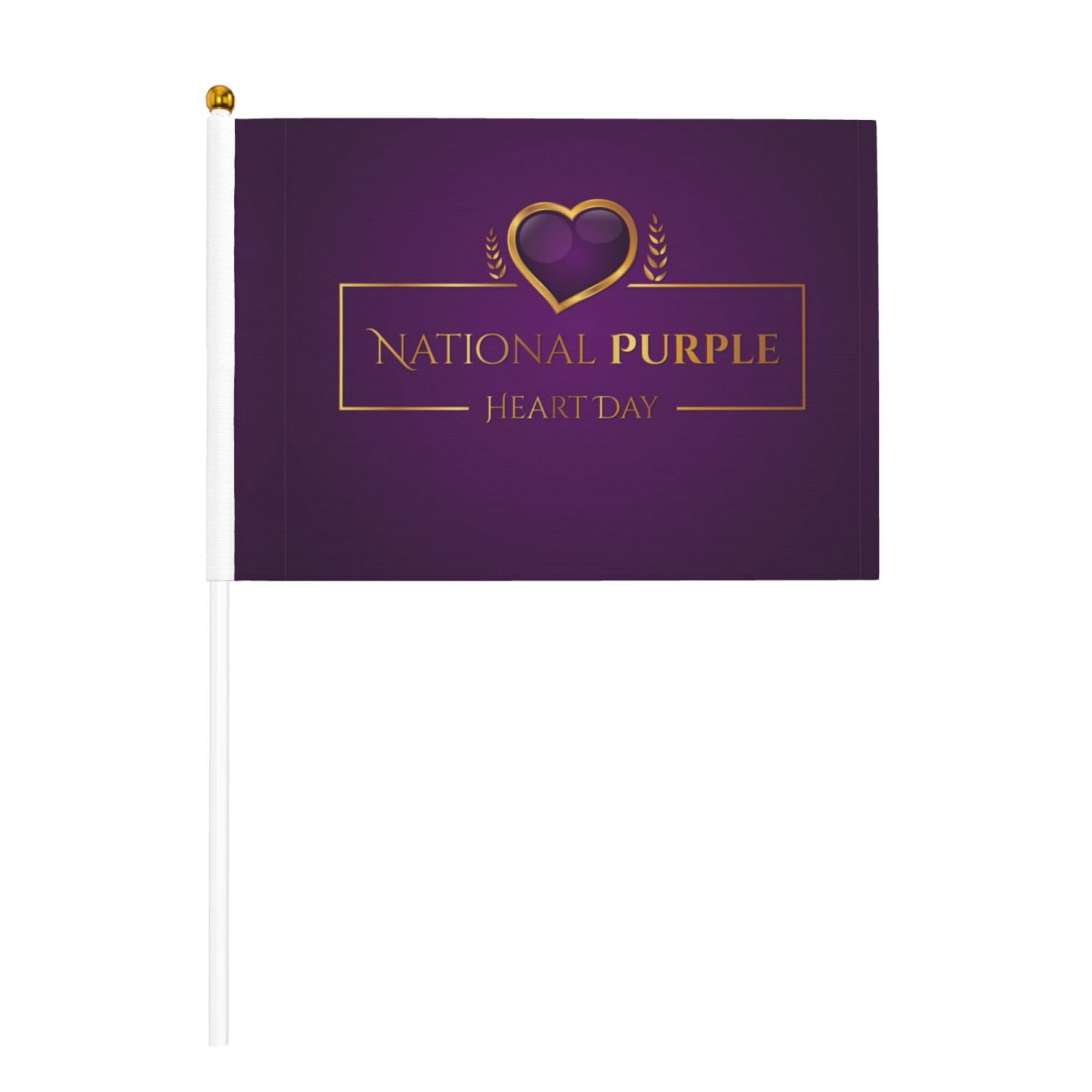 Purple Heart Day 2024 Flag Small Mini Hand Held Flags Small Miniature ...