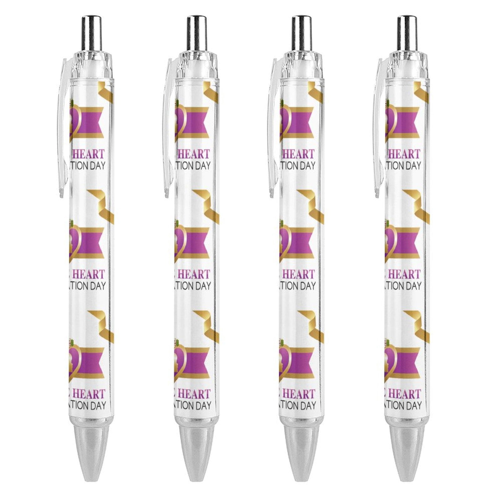 Purple Heart Day 2025 Ballpoint Pen Retractable Pens Black Writing Pen ...