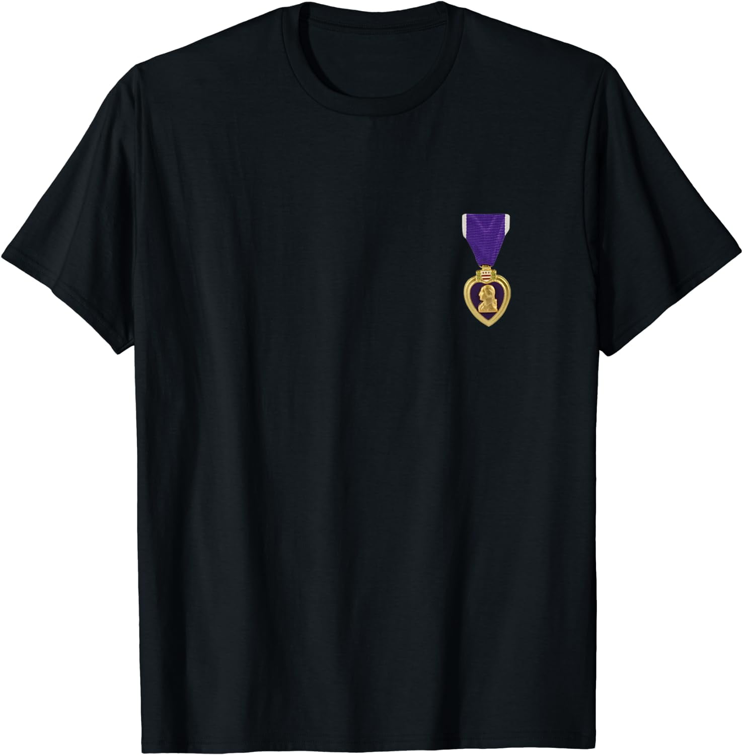 Purple Heart Medal US Military Decorated War Veteran T-Shirt - Walmart.com