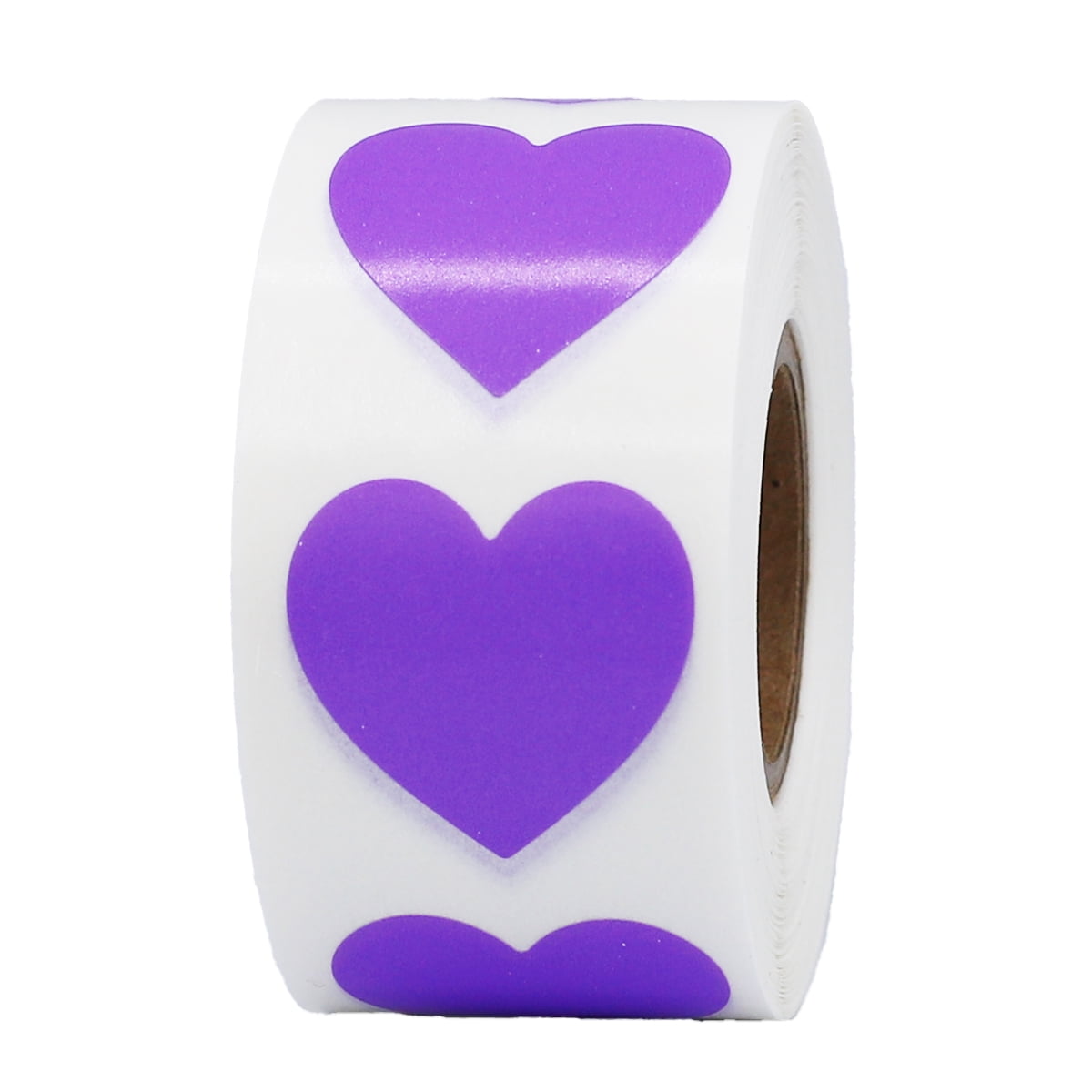 Purple Heart Stickers For Valentine's Day Crafting Scrapbooking 1 Inch ...
