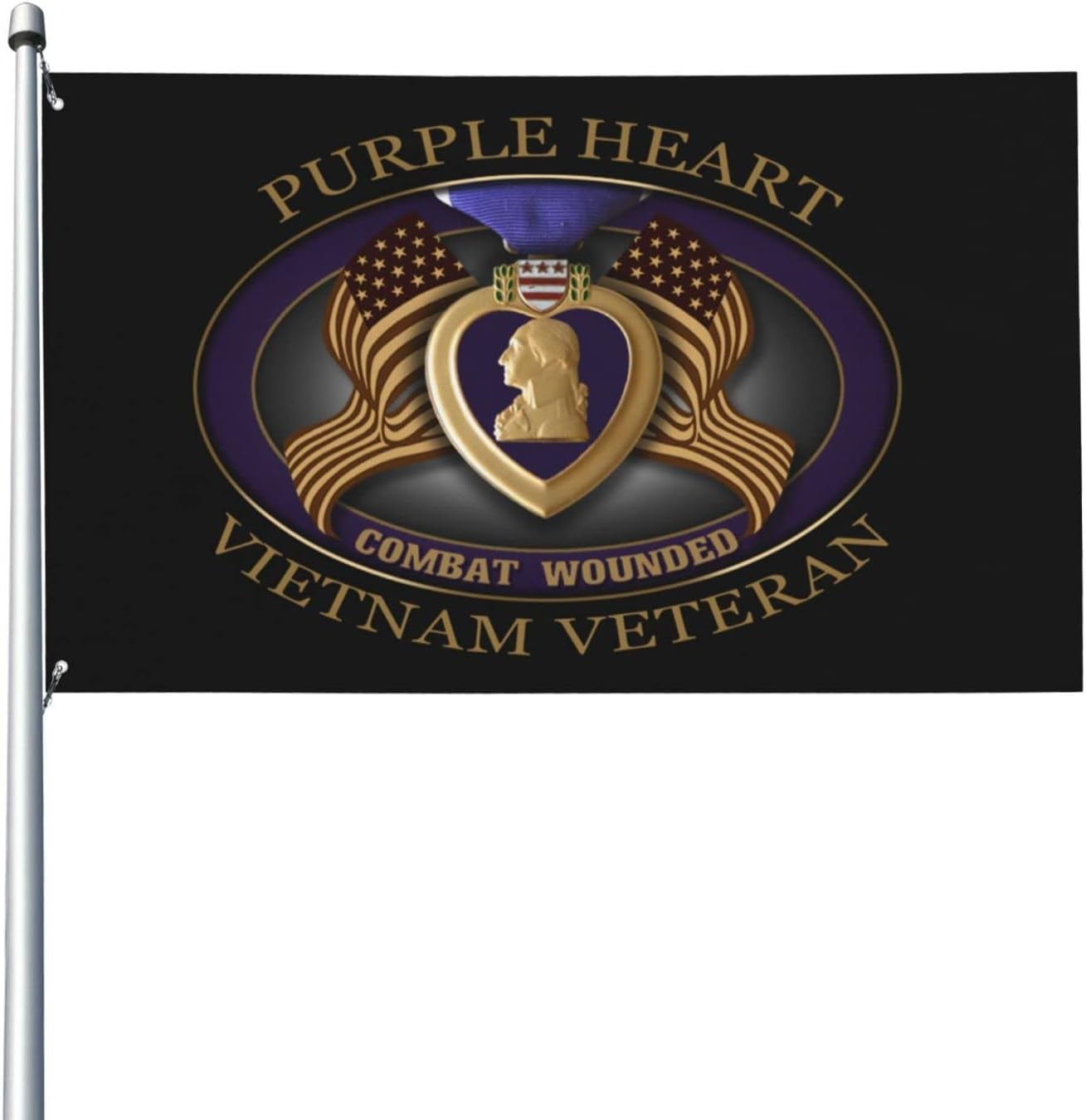 Purple Heart US Army Veteran Military Medal Garden Flag 3x5 Ft Decor ...