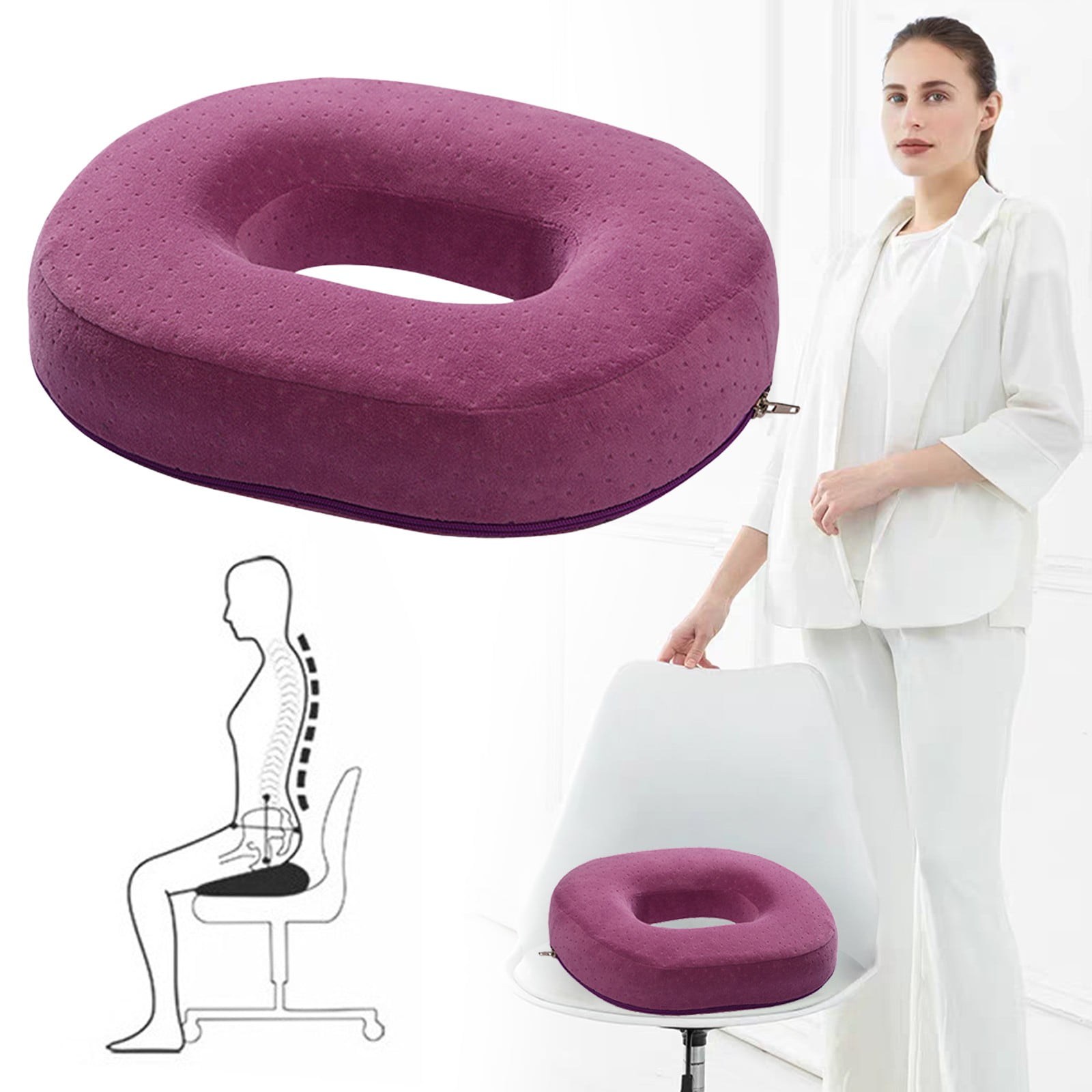 Purple Home Textile Cushion Memory Foam For Seat Cushion Slow Hollow ...