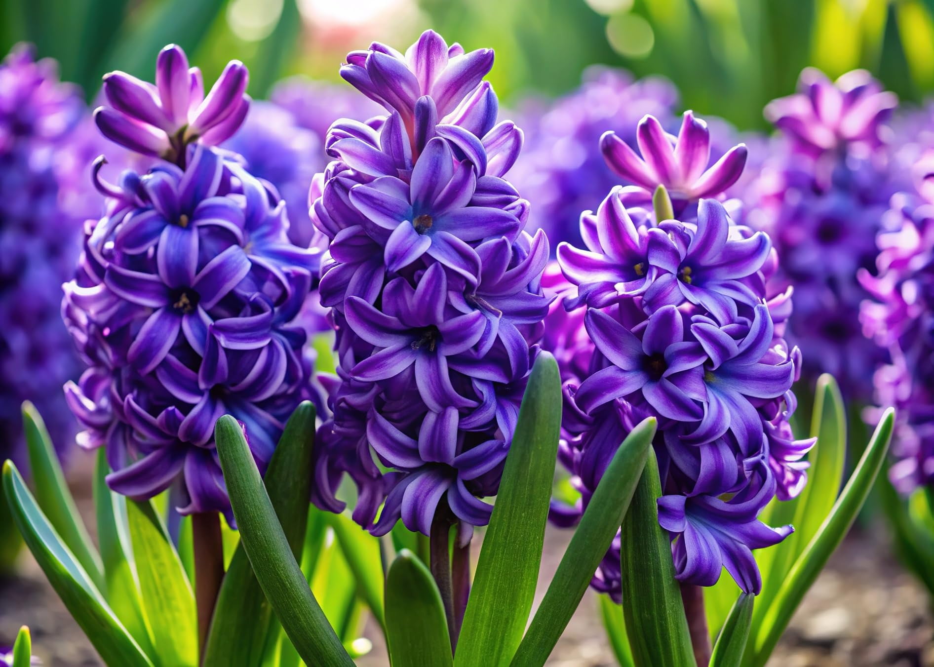 Purple Hyacinth Bulbs - Grow Indoors Now - Flower Bonsai - Pre Chilled ...