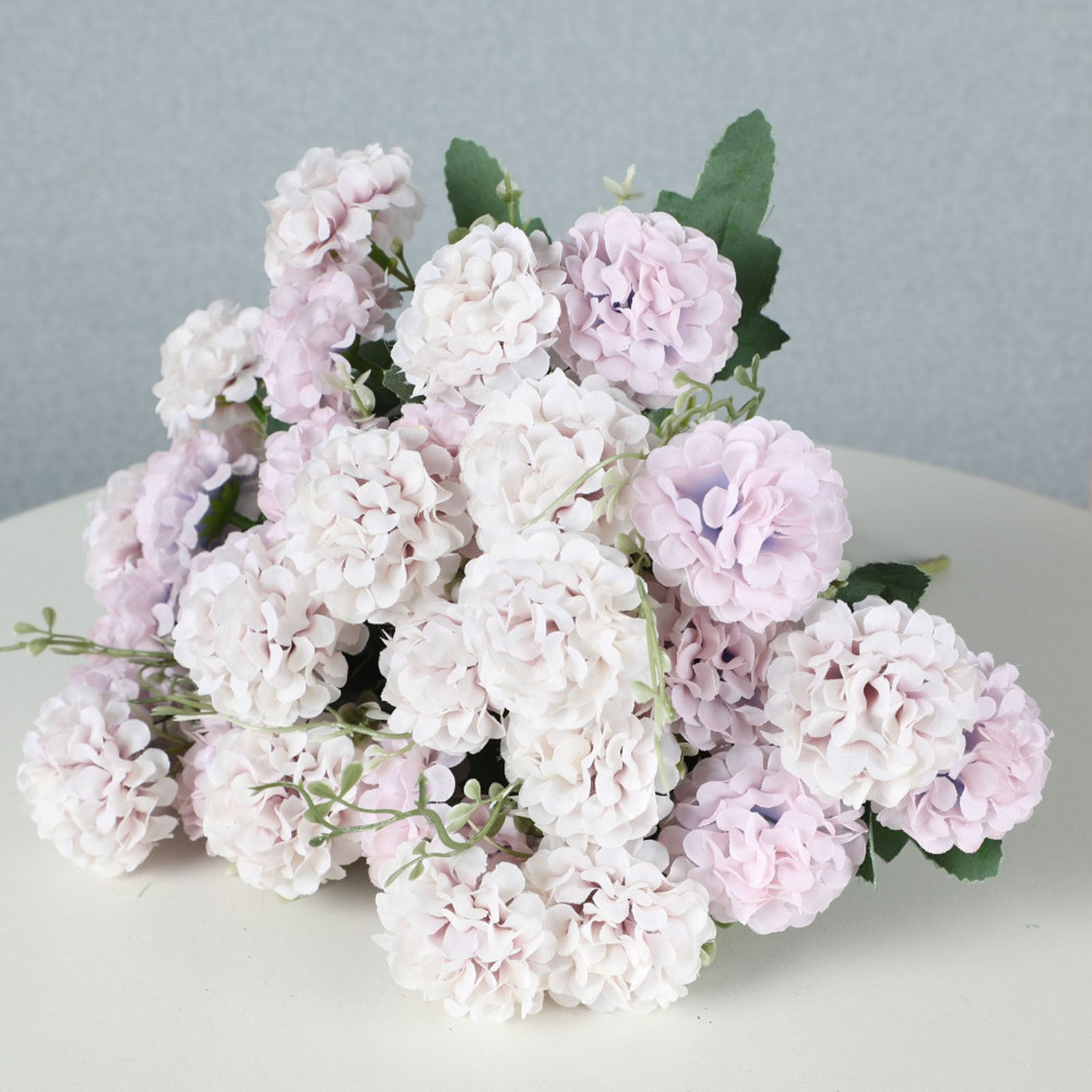 Purple Hydrangea Artificial Flowers Large Realistic Single Long Stem ...